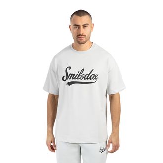 Smilodox Herren T-Shirt Lorik - Locker geschnittenes Oversize Shirt mit Retro Frontprint, bequemem Rundhalsausschnitt und weichem Material f&uuml;r einen modernen S