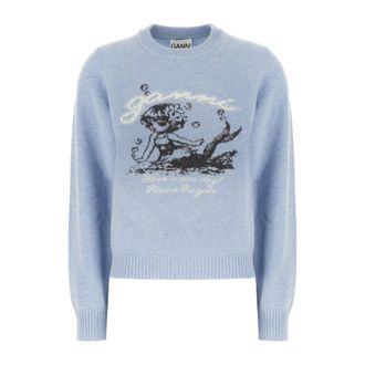 Ganni Damen, Strickwaren, Blau, XSGr&ouml;&szlig;e