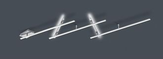 Trio led Deckenschiene indira Silber schwenkbar bis 245cm breit