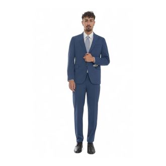 Michael Kors Klassischer 2-Knopfanzug mit Seitenschlitzen - - Suits - Herren - Blau - 2XL