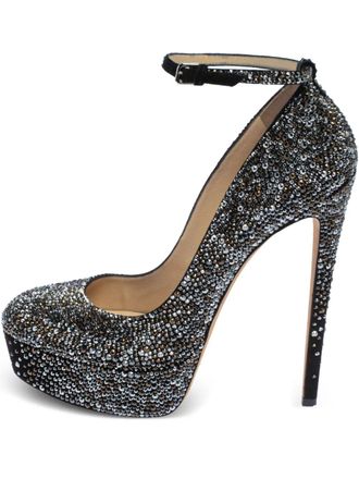 Jimmy Choo London escarpins Klerise 160 mm à ornements en cristal - Noir