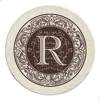 Thirstystone Untersetzer mit Monogramm-Buchstabe A R One Size