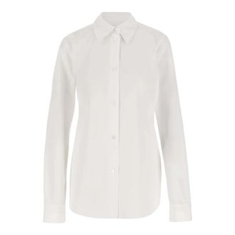 Jil Sander Baumwollhemd mit Kragen und langen &Auml;rmeln - - Blouses & Shirts - Damen - Wei&szlig; - S