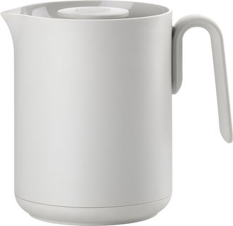Zone Denmark Singles Isolierkanne - Thermoskanne mit innenliegendem Glaseinsatz - Warmhaltekanne für Kaffee und Tee - 0,6 Liter - Warm Grey (Grau)