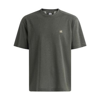 C.P. Company 20/1 Jersey Plated Logo T-shirt - - Tops - Herren - Grau - L