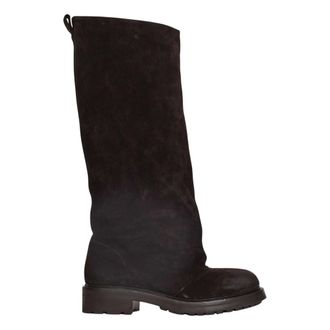 Strategia Femme, Chaussures, Brun, Taille: 40 EU Botte Haute en Daim &agrave; Tige Large