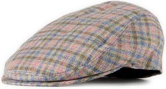 Saison 1865 Beret &agrave; carreaux en lin