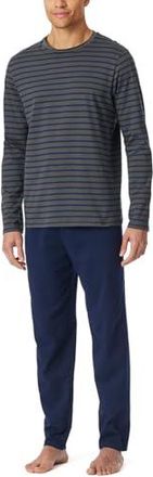 Schiesser Herren Schlafanzug Lang-Nightwear Set Ensemble de Pijama, Anthracite 182197, 56 cm Hommes