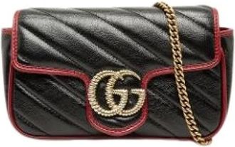 Gucci Sac bandouli&egrave;re matelass&eacute; doccasion - Femme - Pre-owned - Noir - Taille: ONE Size