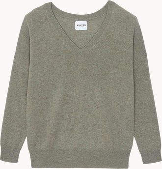 Kujten Pull cachemire femme col V boyfriend - Pull Lolita