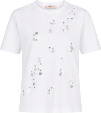 Twinset Femme, Tops, Blanc, Taille: 40 FR Actitude T-shirt
