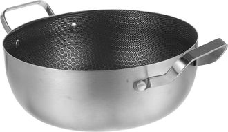 Cabilock Edelstahl Doppelgriff Hot Pot Beschichtete Dickwandige Pfanne Mit Antihaftbeschichtung Leicht Zu Reinigen F&uuml;r Kochen Und D&uuml;nsten Geeignet F&uuml;r Haushalt