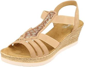 Rieker Femme 61913 Sandales Bout Ouvert, Mehrfarbig (Altrosa / 31), 39 EU