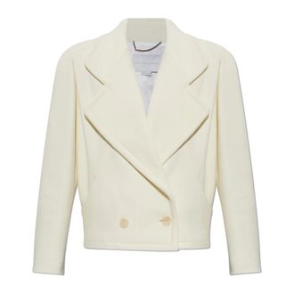 Stella McCartney Wollmantel mit Doppelreihenschlie&szlig;ung - - Coats - Damen - Beige - XS