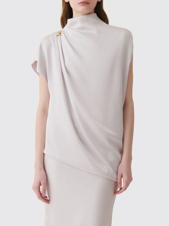 Fabiana Filippi Blouse drap&eacute;e &agrave; col montant et ourlet asym&eacute;trique