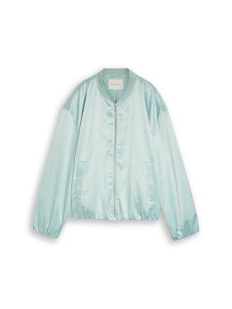 Tom Tailor Sommerjacke Jacken Satin Blouson Jacke mit Bomberkragen
