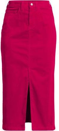Lands End Feincord-Midirock, Damen, Gr&ouml;&szlig;e:44 regular, Rot, Baumwoll-Mischung, by Lands End