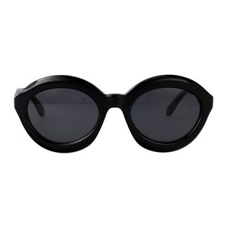 Alaia Sonnenbrille mit Schriftzug-Logo - - Accessories - Damen - Schwarzk - 53 MM