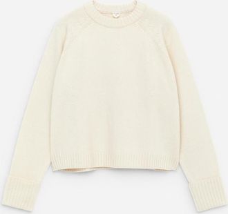 Arket Wollpullover Mit Umgeschlagenen &Auml;rmeln -Wei&szlig;