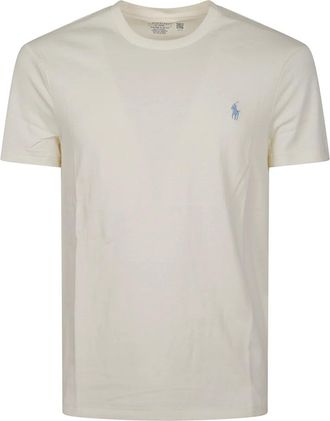 Polo Ralph Lauren Homme, Tops, Beige, Taille: S Logo T-shirt