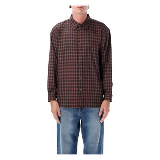 Dunst Chemise en flanelle &agrave; carreaux - Homme - Chemises - Brun - Taille: XL