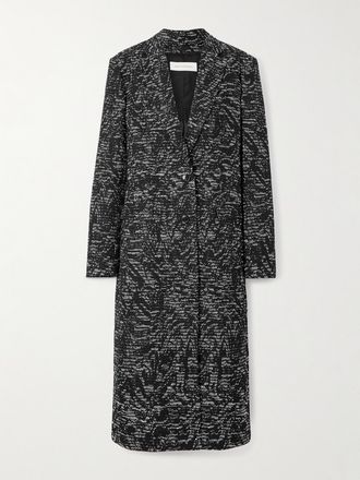 Dries Van Noten Mantel Aus Jacquard - Schwarz