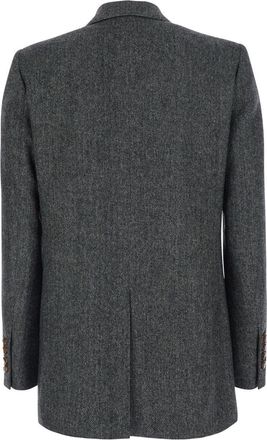 Blaz&eacute; Milano Virgin Wool Blend Double-Breasted Blazer - Gray