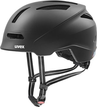 Uvex urban Planet - robuster City-Helm für Damen und Herren - aus Recyclingmaterial - optimierte Belüftung - Black matt - 54-58 cm