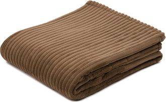 Gözze Kuschelweiche Kuscheldecke, Feine Cord-Optik, 1040g/Stück, 150 x 200 cm - Taupe