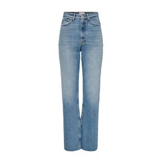 Only High Waist Straight Leg Jeans - - Jeans - Damen - Blau - W30 L34