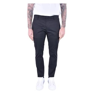 Dondup Schmale Chino-Hose aus Stretch-Baumwolle - - Trousers - Herren - Schwarzk - W36