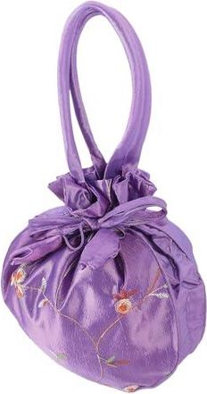 BESTONZON Paquet &agrave; Main &agrave; Cordon Brod&eacute; pour Femme Poign&eacute;e Petit Paquet Portable Violet pour T&eacute;l&eacute;phone et Cartes Pratique et L&eacute;ger pour Voyages et Sorties Quotid