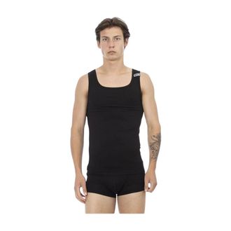 Dirk Bikkembergs Schwarzes Baumwoll Tank Top Herren Logo - - Underwear - Herren - Schwarzk - M