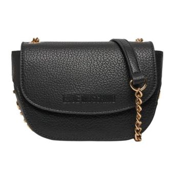 Love Moschino Schwarze Handtasche mit goldener Kette - - Bags - Damen - Schwarzk - ONE SIZE