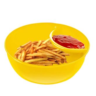 Generico Serviertablett f&uuml;r Snacks, getrennt, vielseitig und elegant, Suppen- und Sandwich-Teller, Brotsaucenteller, Geschirrset, Wei&szlig;