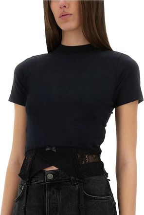 Balenciaga Stretch Cotton T-Shirt - Black