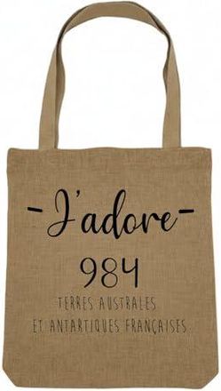Fabulous Sac Shopping Tote Bag Aspect Lin - JAdore 984 Terres Australes Et Antartiques Francaise Departement France - Sac de Courses Toile Epaisse 360g Beige N