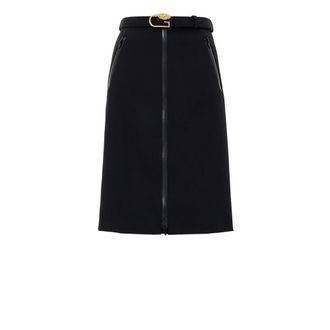 Gucci Detachable Belt Midi Skirt - - Skirts - Damen - Schwarzk - S
