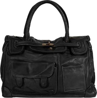 Samantha Look Sac shopping Femme cuir véritable | Fabriqué en Italie, compartiment pour smartphone, sac de transport spacieux 021932
