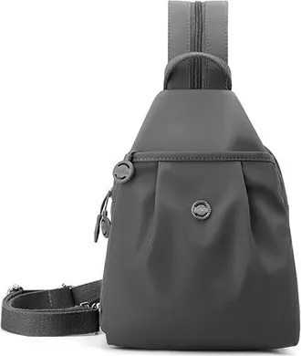 Generic Petit sac &agrave; bandouli&egrave;re pour femme, sac &agrave; dos &agrave; bandouli&egrave;re, sac de poitrine d&eacute;contract&eacute;, sac &agrave; dos &agrave; bandouli&egrave;re pour randonn&eacute;e, voyage, gris, Small