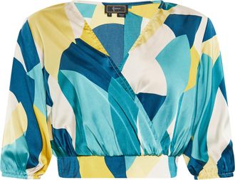 Faina Bluse Damen Blau Mehrfarbig