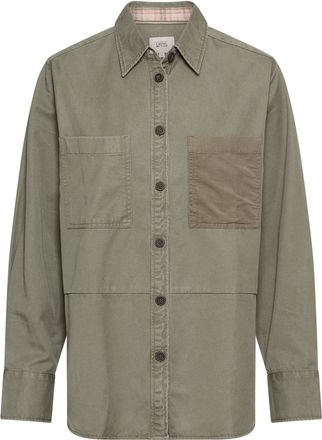Camel Active Damen Overshirt aus Baumwoll-Lyocell-Mix Graugrün, Womenswear-M