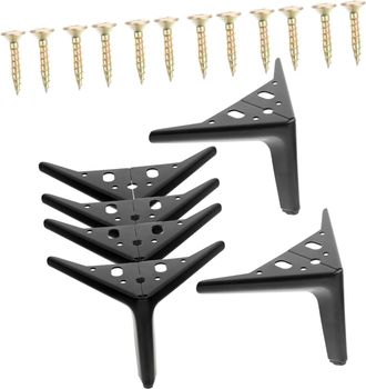 DOITOOL M&ouml;belbeine Metall Schwarz Stabilere Ersatzf&uuml;&szlig;e f&uuml;r Sofa Schrank Schreibtisch Couchtisch und Nachttisch Robuste Metallbeine f&uuml;r M&ouml;bel mit Hochbelastbar