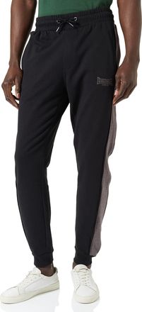Lonsdale Mens CHIVELSTONE Jogginghose, Black/Marl Ash, XXL