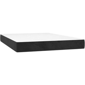 vidaXL Taschenfederkernmatratze Schwarz 140x220x20 cm Samt Vidaxl