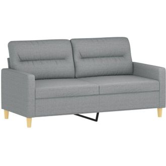 vidaXL 2-Sitzer-Sofa Hellgrau 140 cm Stoff - Vidaxl
