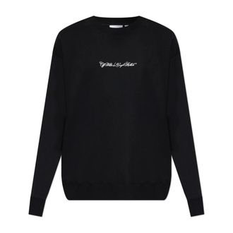 Off-white Sweatshirt mit gesticktem Logo - - Sweatshirts & Hoodies - Herren - Schwarzk - L