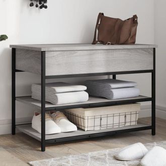 vidaXL Vidaxl - Schuhbank Grau Sonoma 70x42,5x50 cm Holzwerkstoff