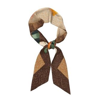 Generic &Eacute;charpe en satin de soie color&eacute;e en forme doiseau de dinde pour femme - Pour le sport, le yoga, le visage