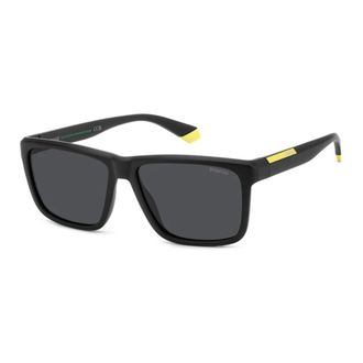 Polaroid Homme, Accessoires, Noir, Taille: 58 MM Lunettes de Soleil Noires/Grises Polarisées Mat